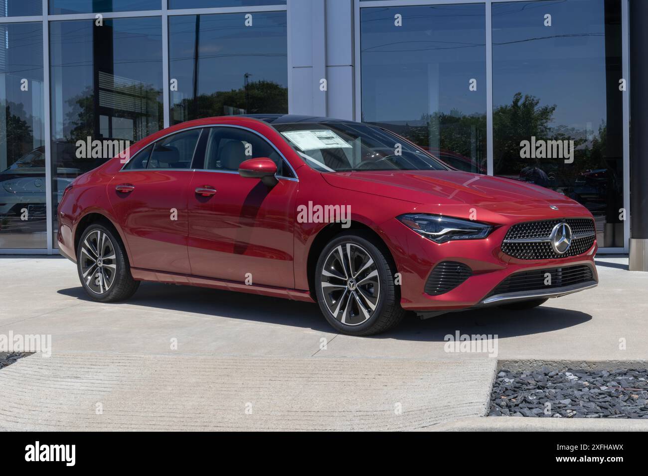Indianapolis - June 30, 2024: Mercedes Benz CLA250 4MATIC display ...