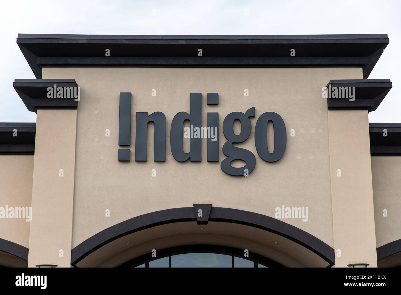 Kanata, Canada - June 2, 2024: Close up to an Indigo store logo on a ...