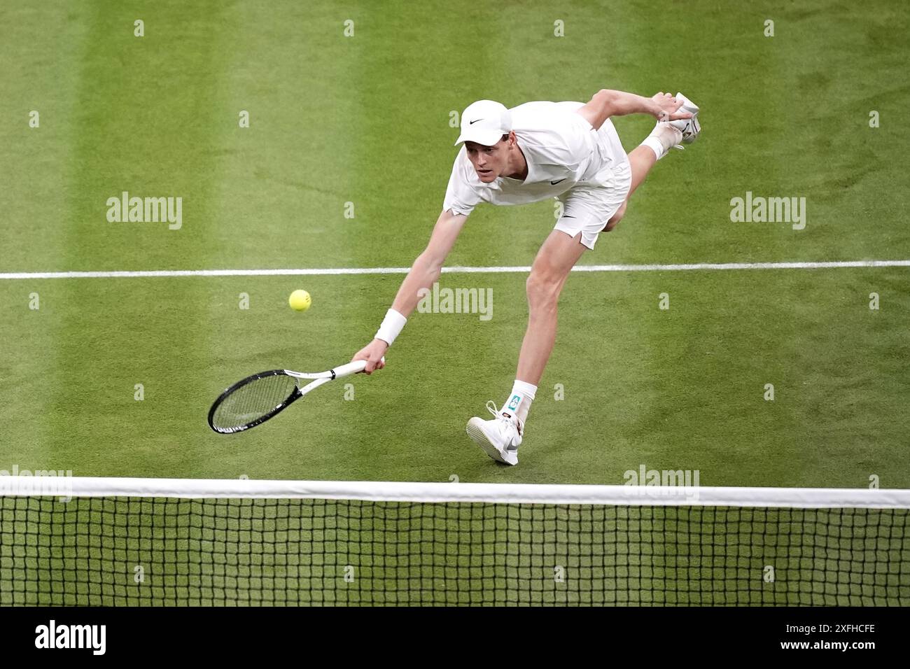 Jannik Sinner in action against Matteo Berrettini (not pictured) during the Men's Second Round ...