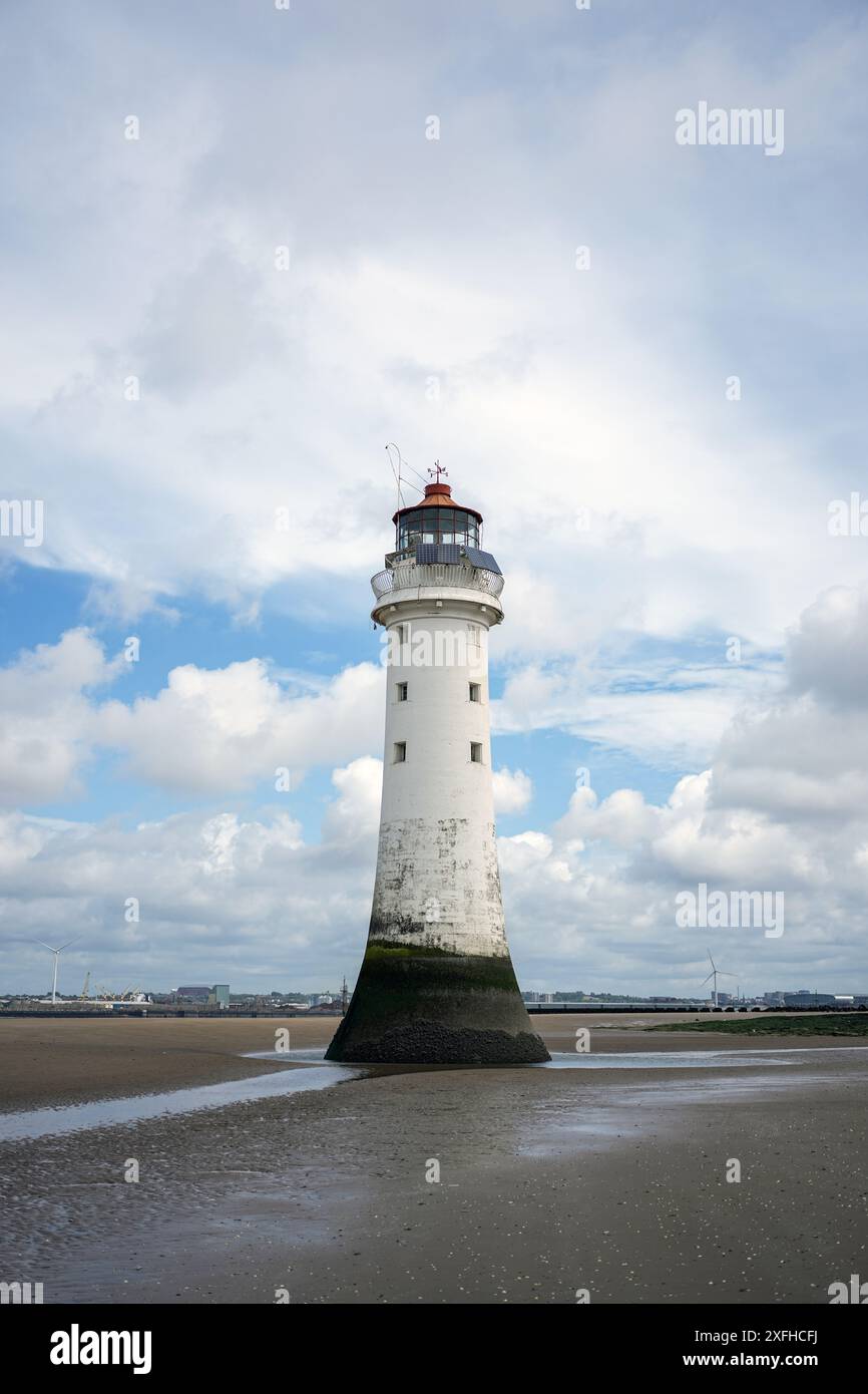Perch Rock Lighthouse, New Brighton, The Wirral, Merseyside, England ...