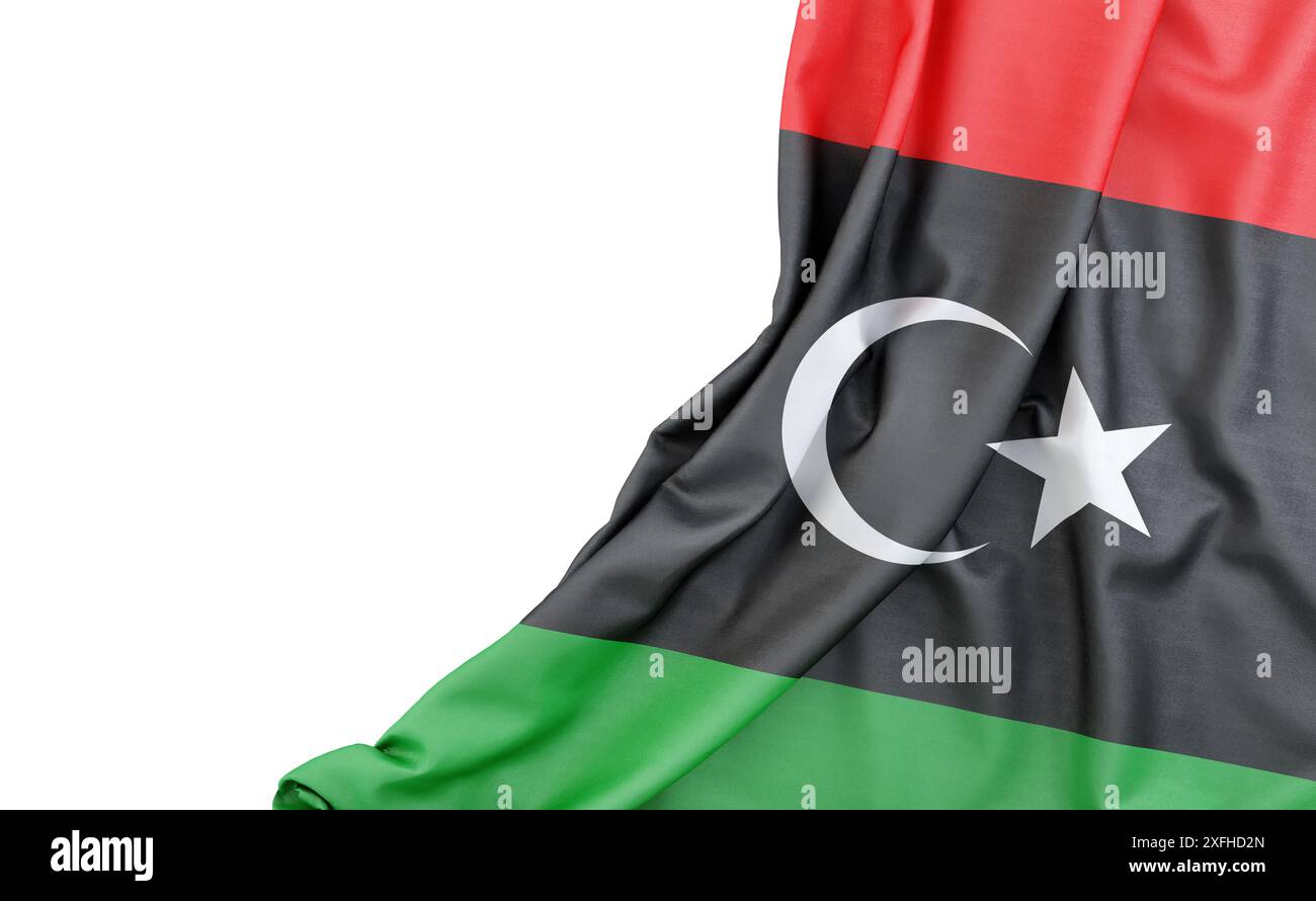 Isolated on white libyan flag hi-res stock photography and images - Alamy