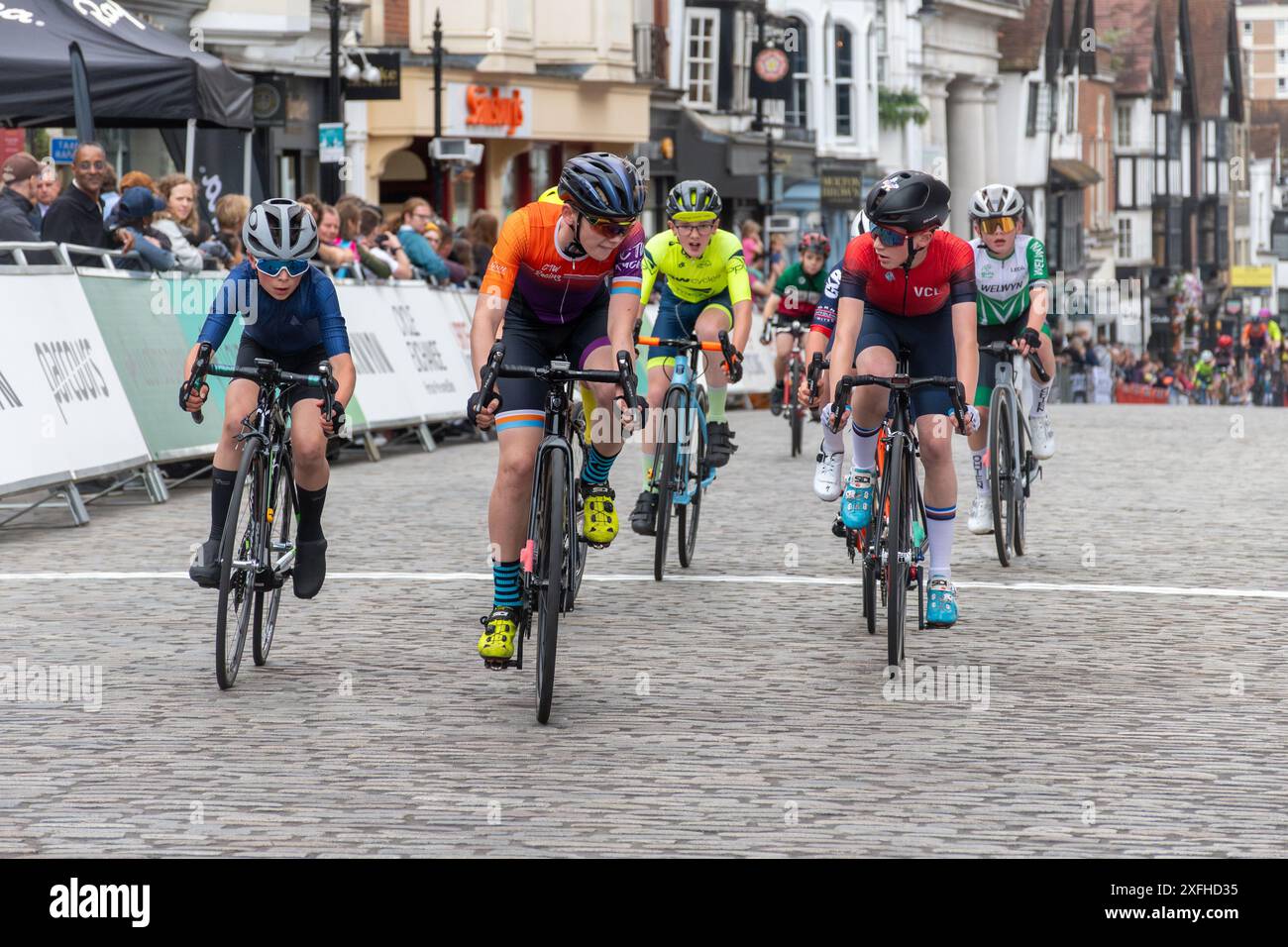 3rd July 2024. Guildford Town Centre Races run by British Cycling took ...