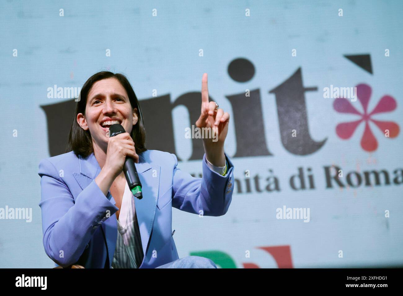 Roma, Italia. 03rd July, 2024. La Segretaria del PD Elly Schlein ...