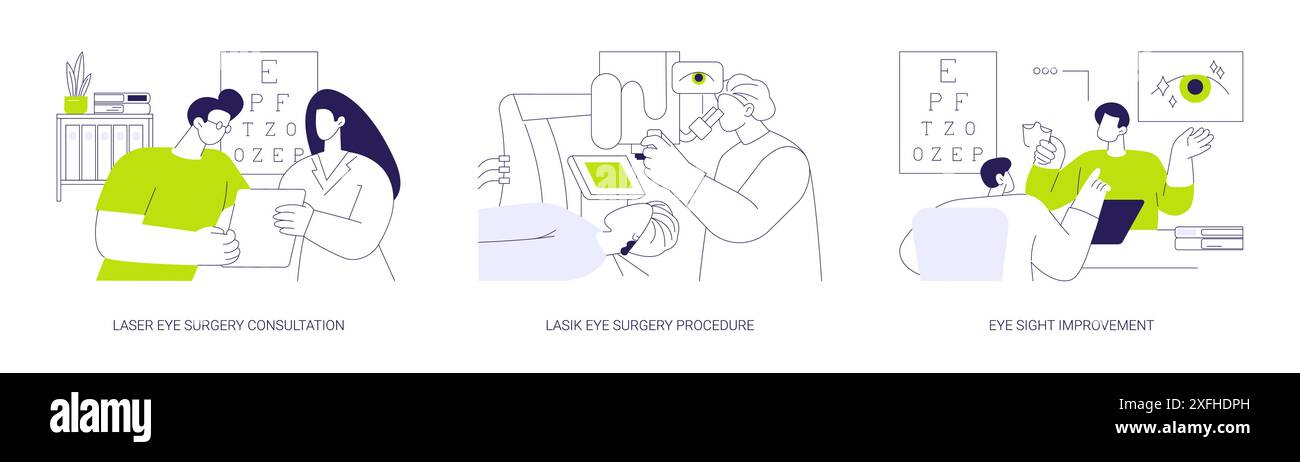 LASIK surgery abstract concept vector illustrations Stock Vector Image ...