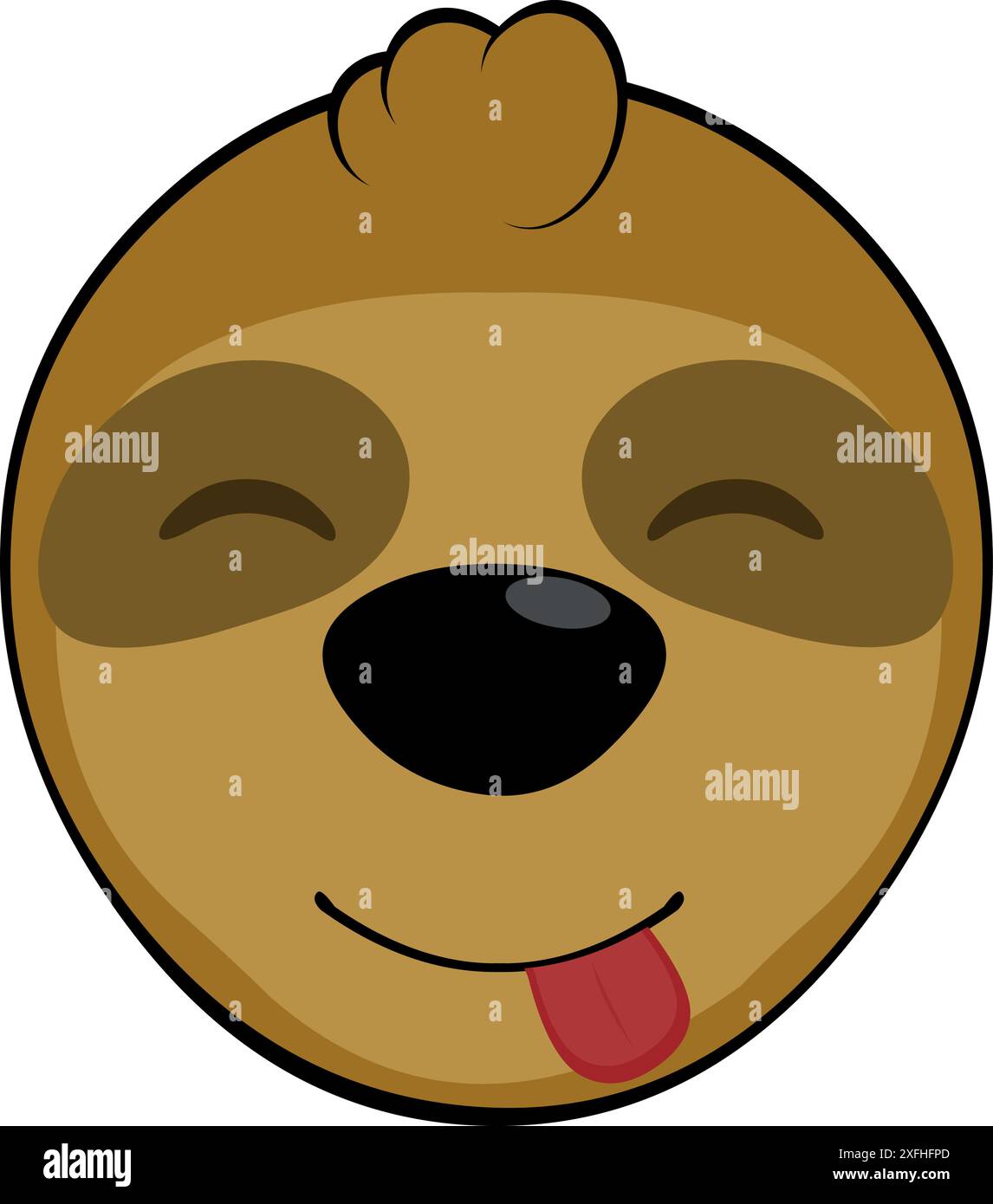 vector illustration face bear sloth character animal cartoon, with a ...