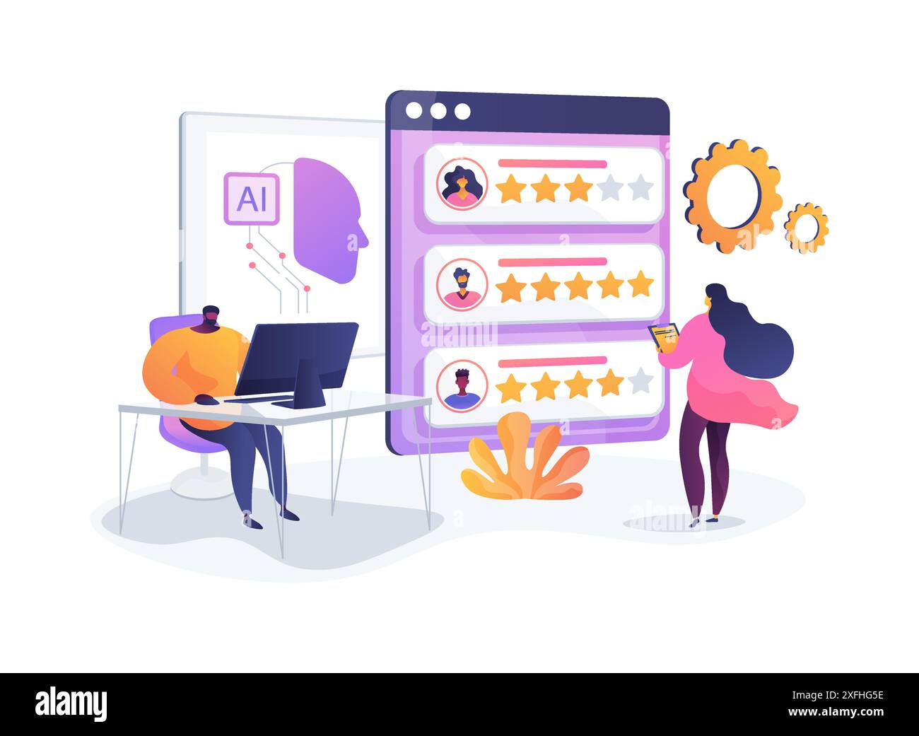 Ai Powered Predictive Customer Sentiment Analysis Abstract Concept