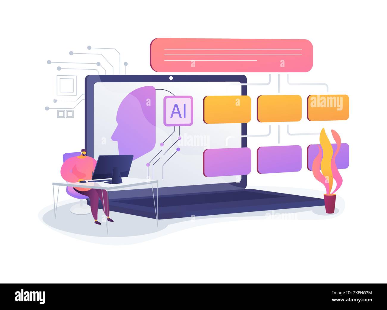 AI-Optimized Call Center Operations abstract concept vector illustration Stock Vector Image ...