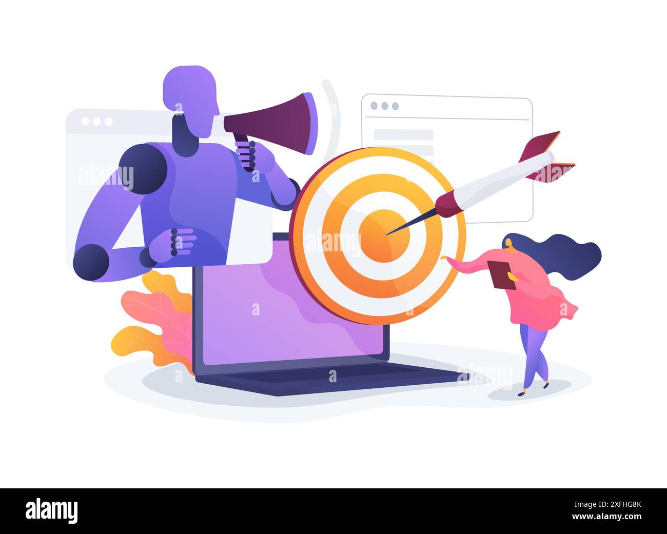 AI-Driven Targeted Marketing Strategies abstract concept vector ...