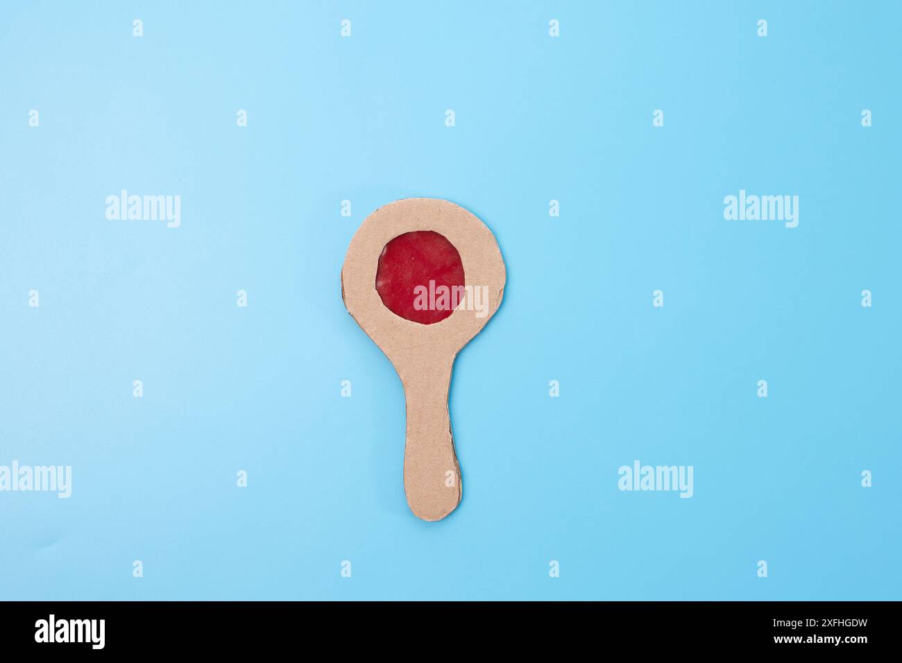 a cardboard magnifying glass craft for kids play, handmade toy, process ...