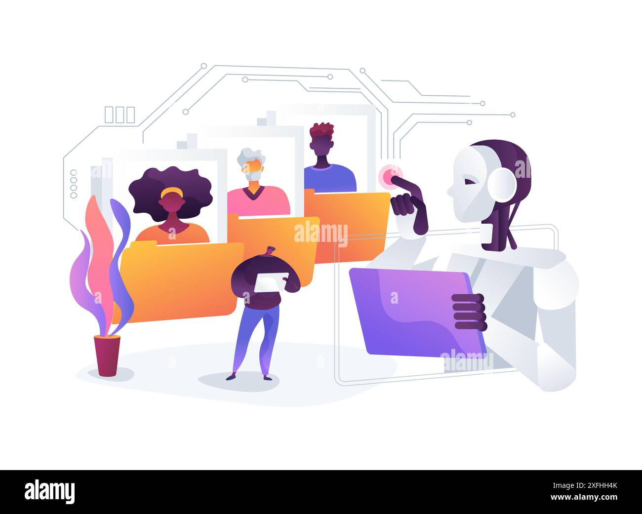 AI-Driven Diversity and Inclusion Initiatives abstract concept vector illustration Stock Vector ...