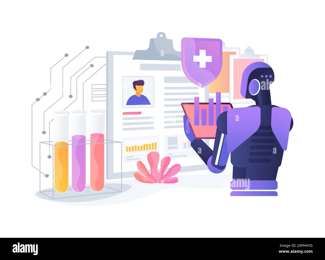 Employee wellness technology Stock Vector Images - Alamy