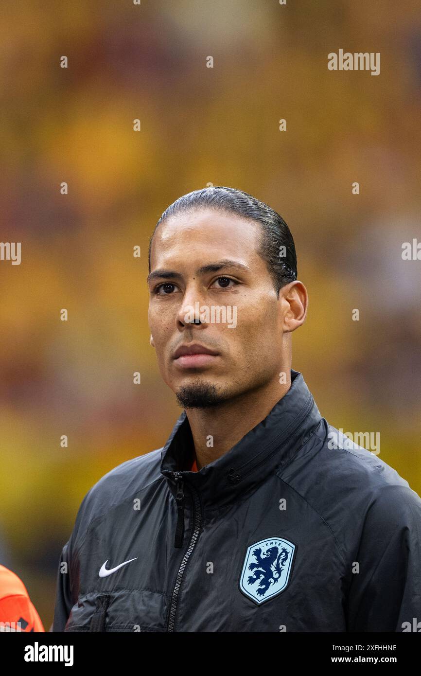 Munich, Germany. 02nd, July 2024. Virgil van Dijk of the Netherlands ...