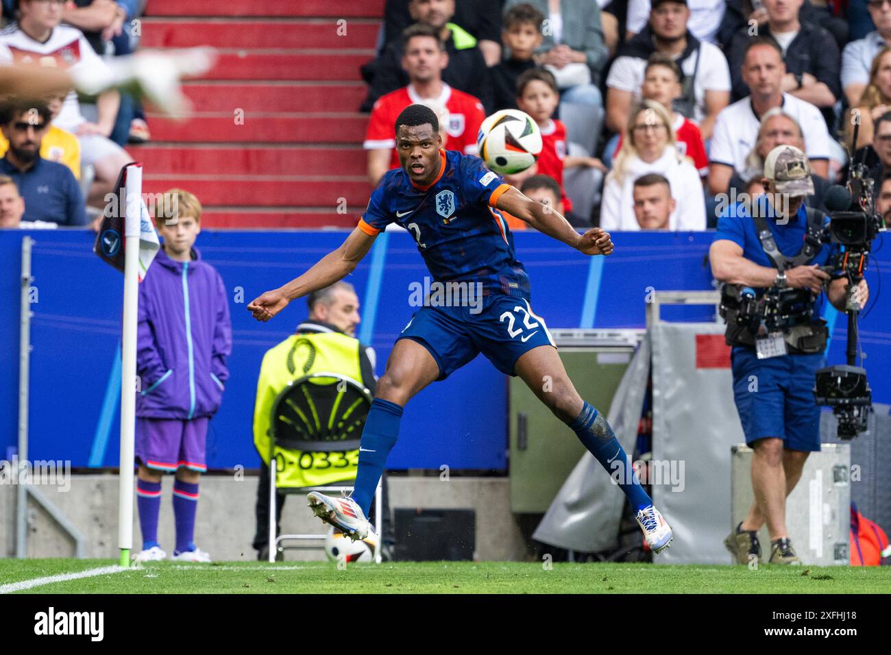 Munich, Germany. 02nd, July 2024. Denzel Dumfries (22) of the ...