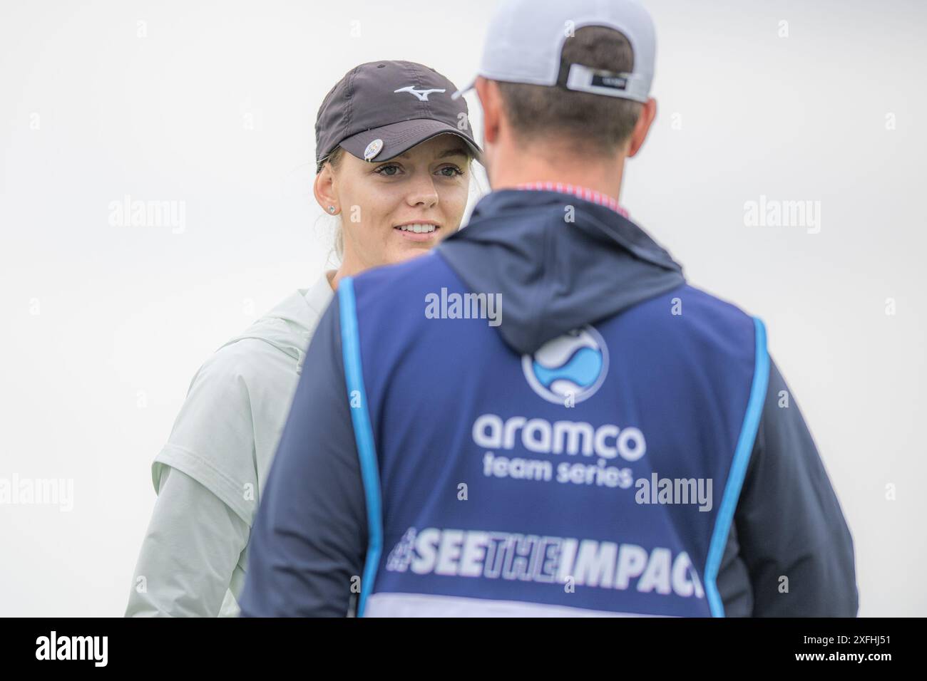 St Albans, UK. 03rd July, 2024. Hannah Screen on the 18th green during ...