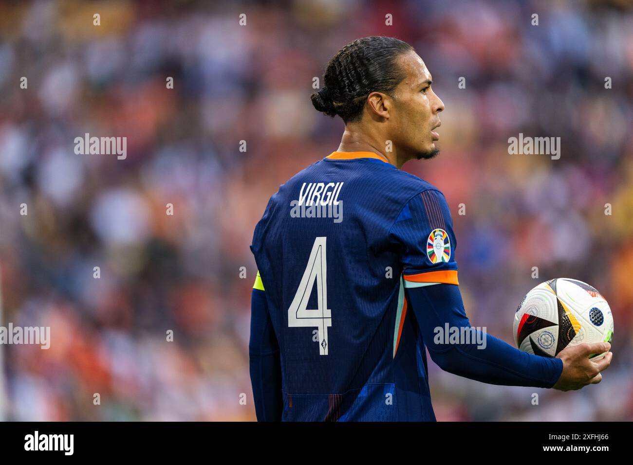 Munich, Germany. 02nd, July 2024. Virgil van Dijk (4) of the ...