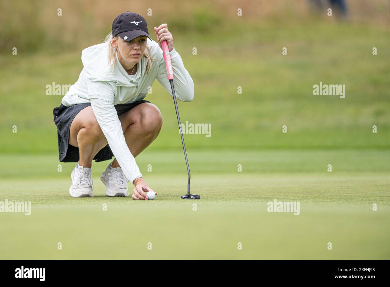 St Albans, UK. 03rd July, 2024. Hannah Screen on the 18th green during ...