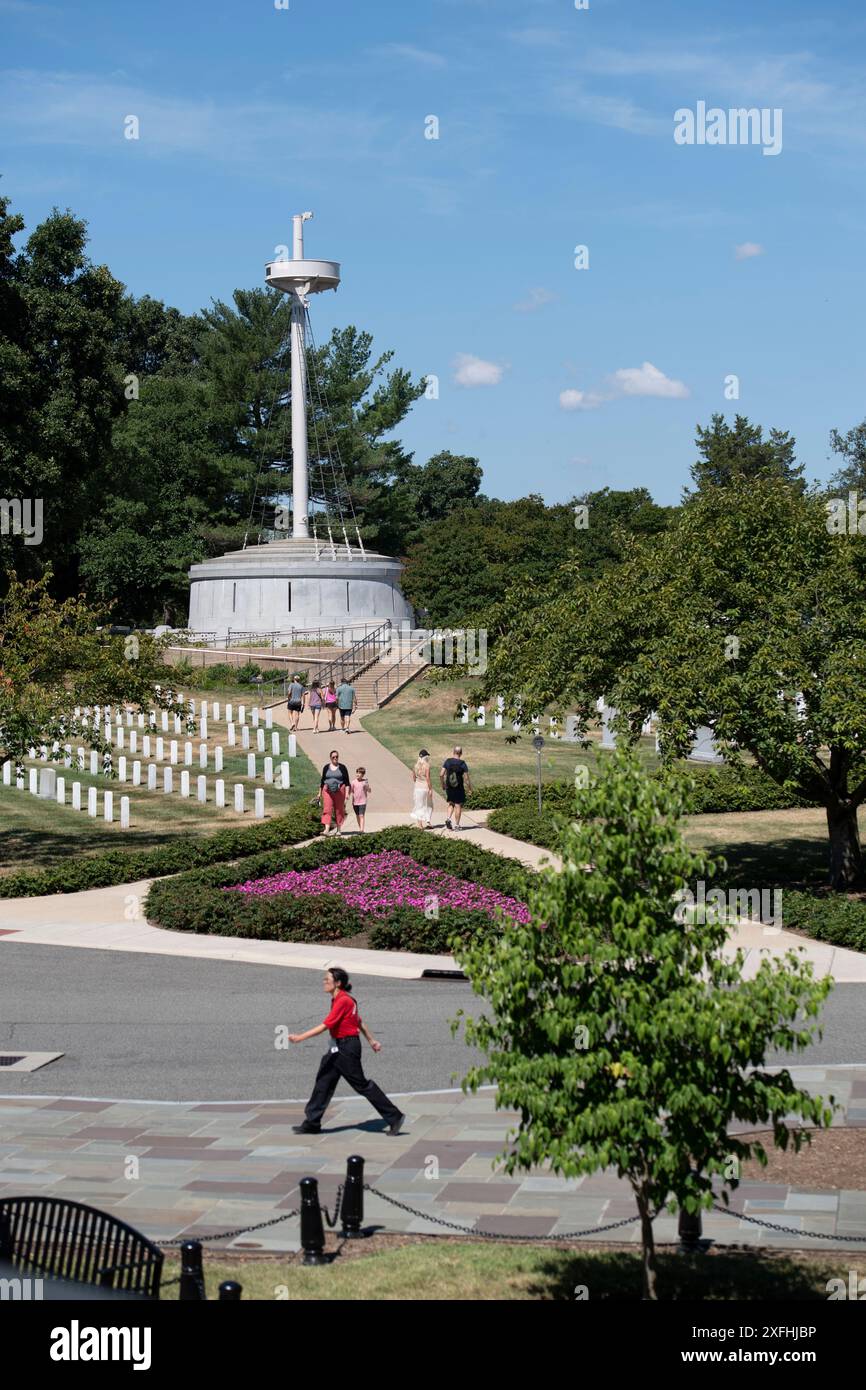 Mast of the Maine at Arlington National Cemetery, Arlington, Virginia ...