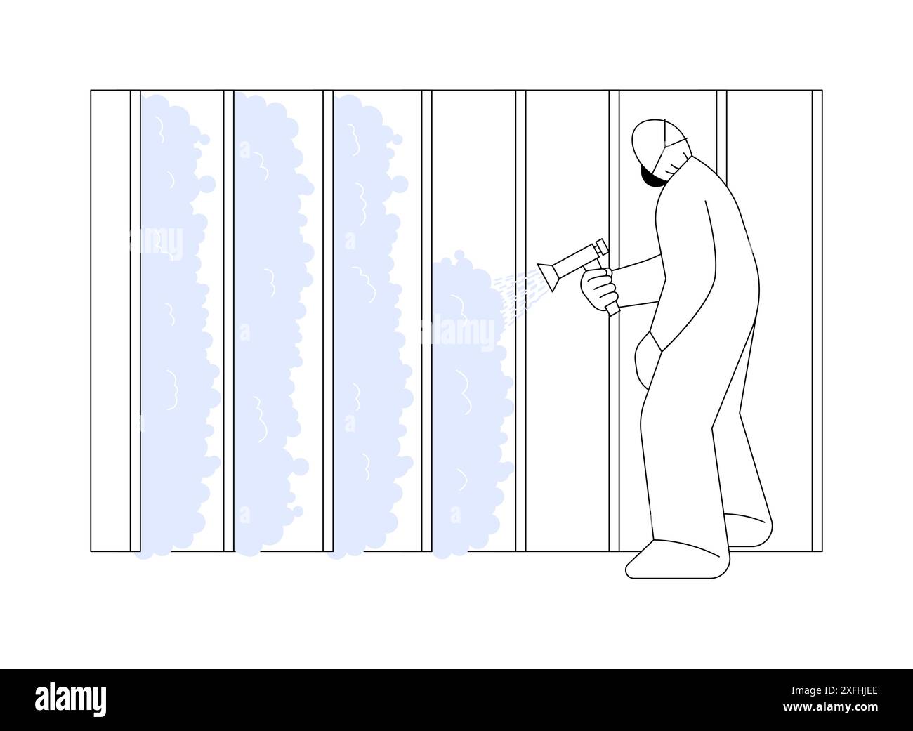 Spray foam insulation abstract concept vector illustration Stock Vector ...