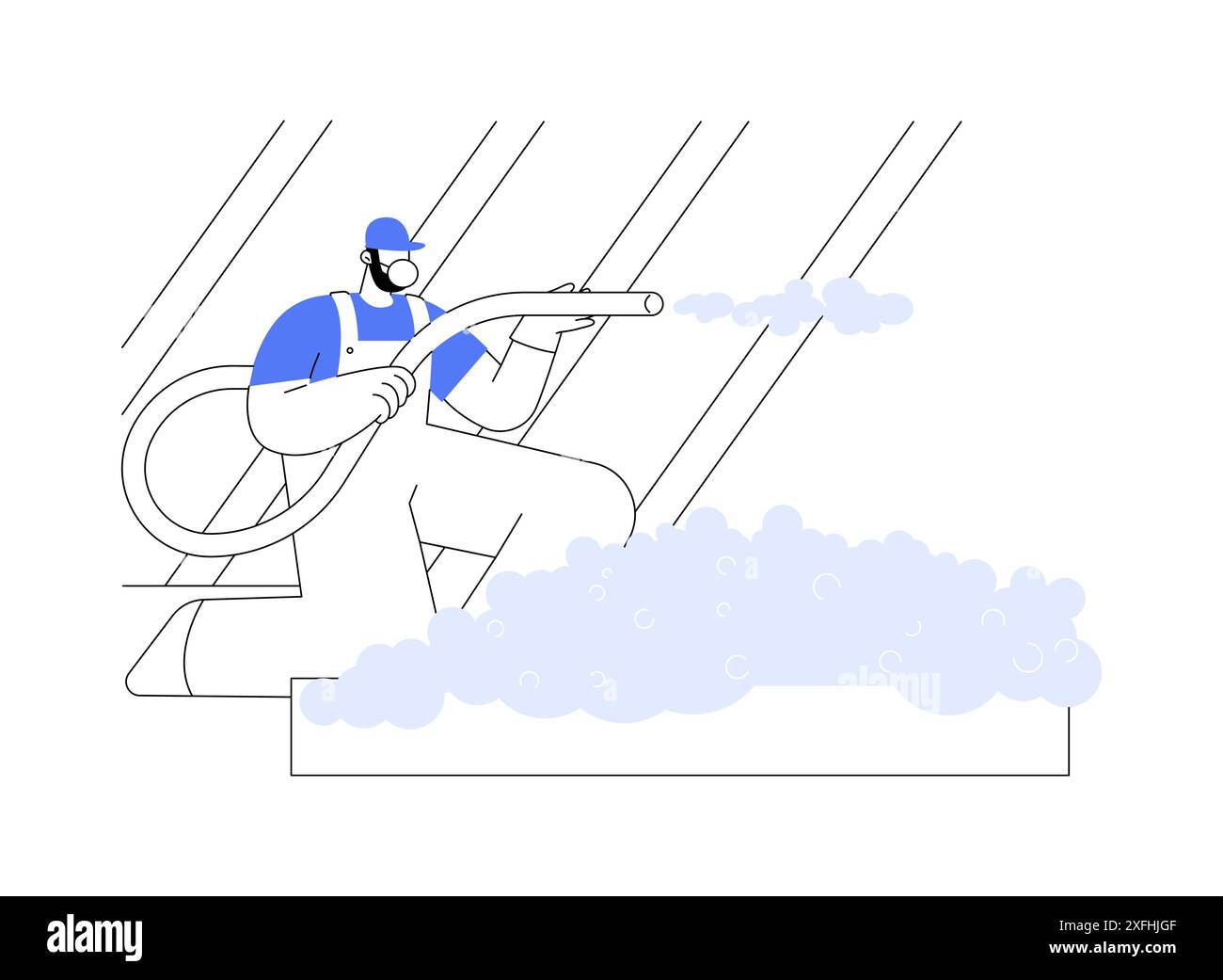 Blown-in insulation abstract concept vector illustration Stock Vector Image & Art - Alamy