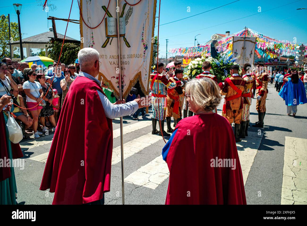 The religious procession during the "Bugiada e Mouriscada" festival in ...