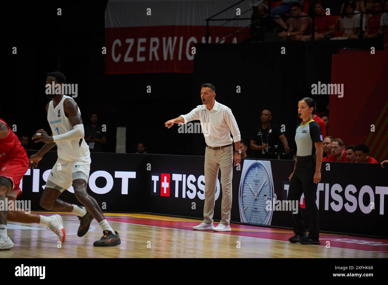 Igor Milicic head coah from Poland team seen in action during the game ...