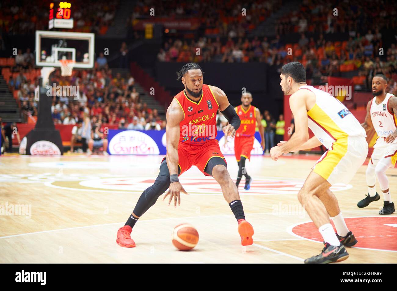 Bruno Fernando from Angola team seen in action during the game between ...