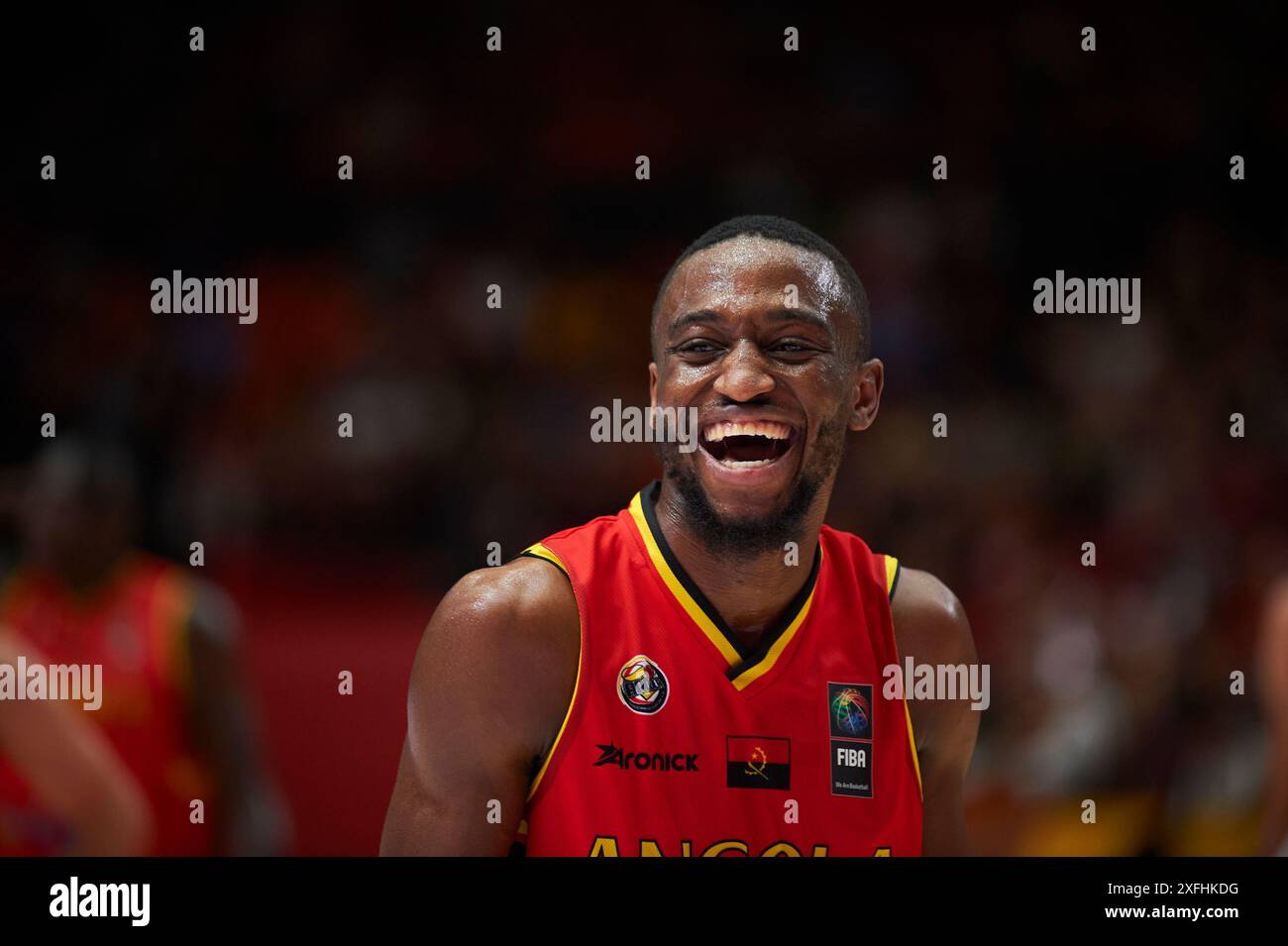 Childe Dundao from Angola team seen in action during the game between ...