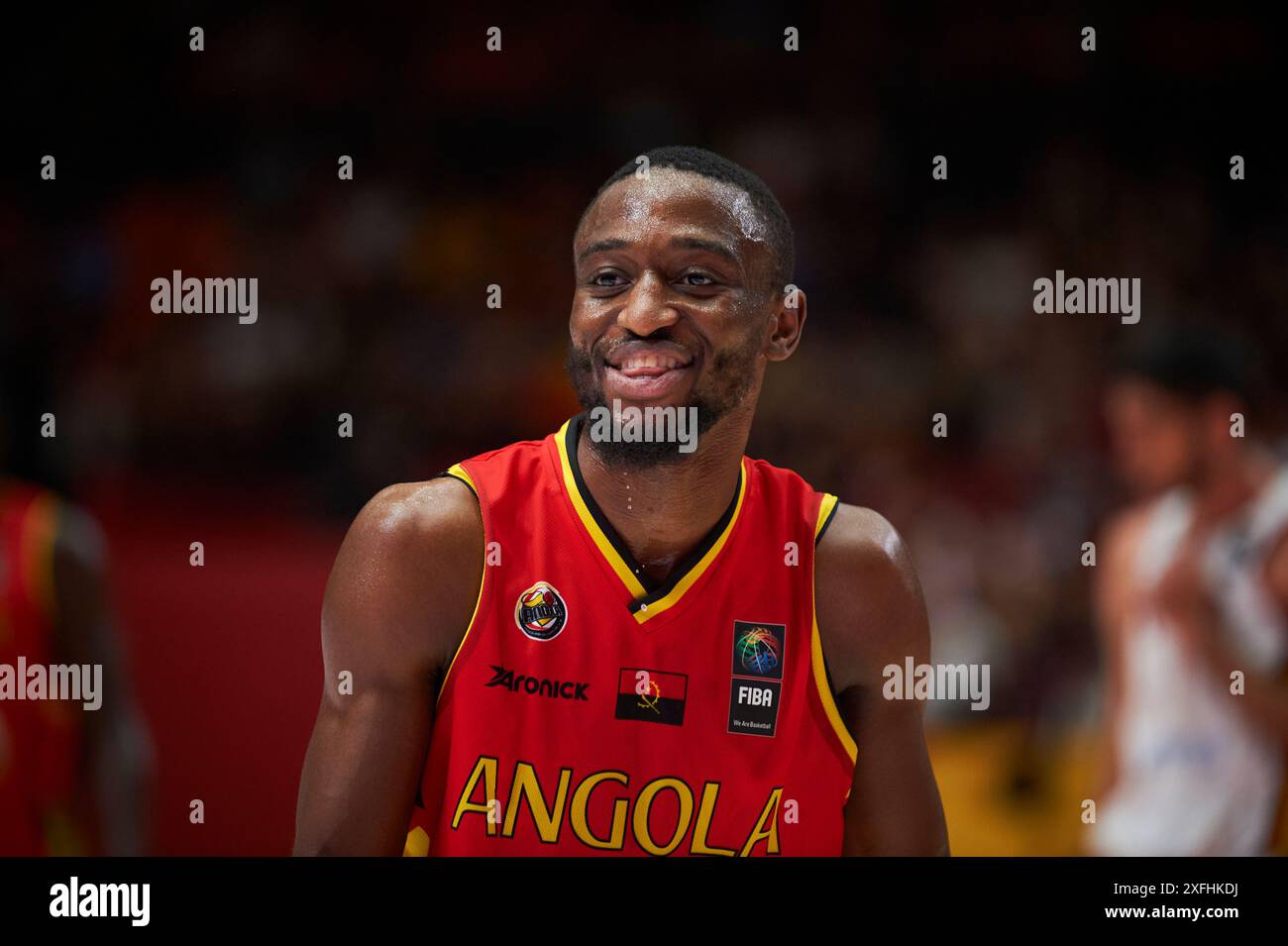 Childe Dundao from Angola team seen in action during the game between ...