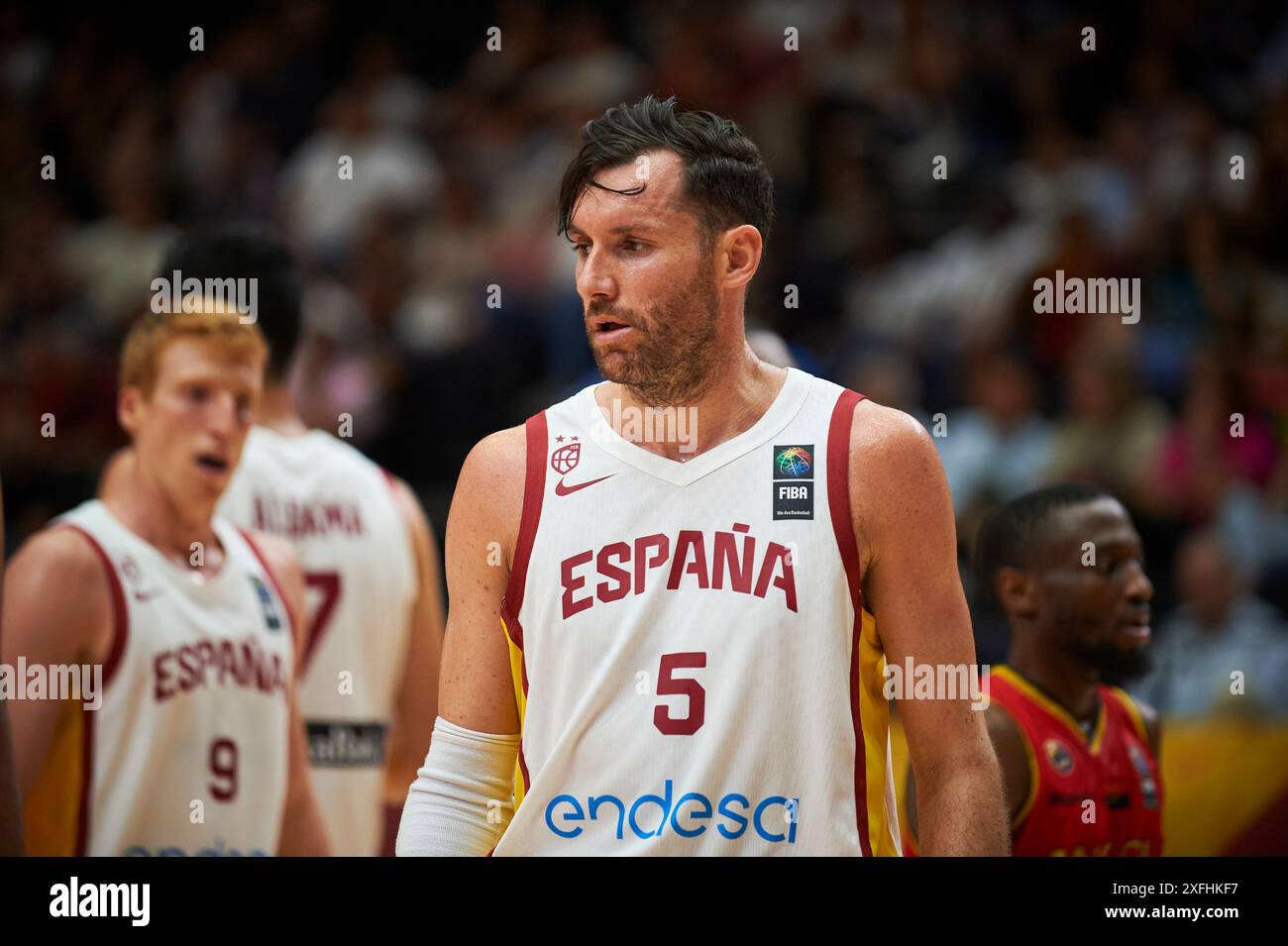 Rudy Fernandez from Spain team seen in action during the game between ...