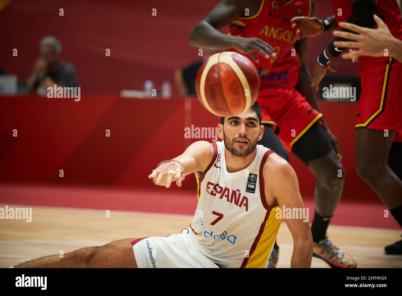 Santiago Aldama from Spain team seen in action during the game between ...