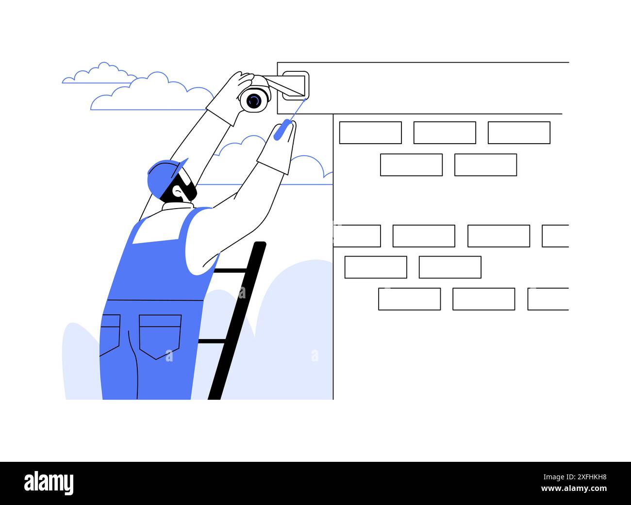 CCTV installation abstract concept vector illustration Stock Vector ...