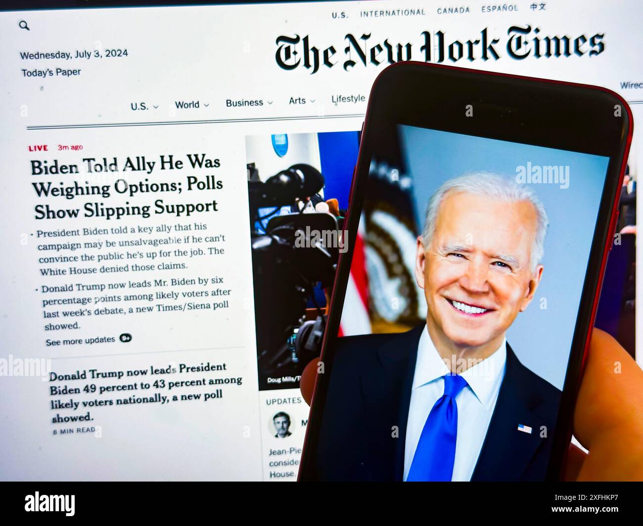 New York, New York, USA. 1st July, 2024. The official White House ...