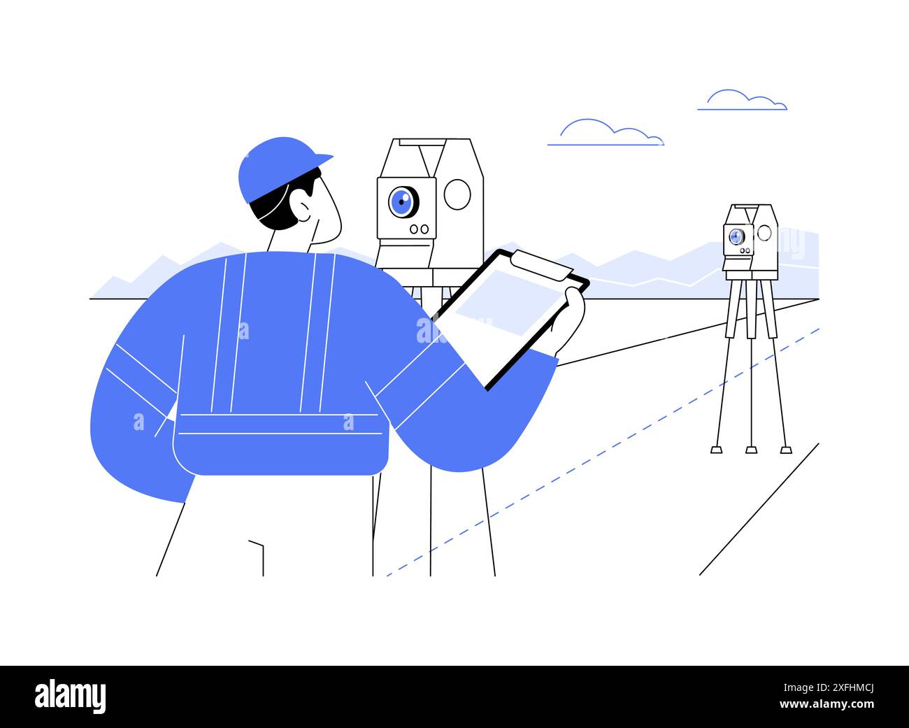 Construction site survey Stock Vector Images - Alamy