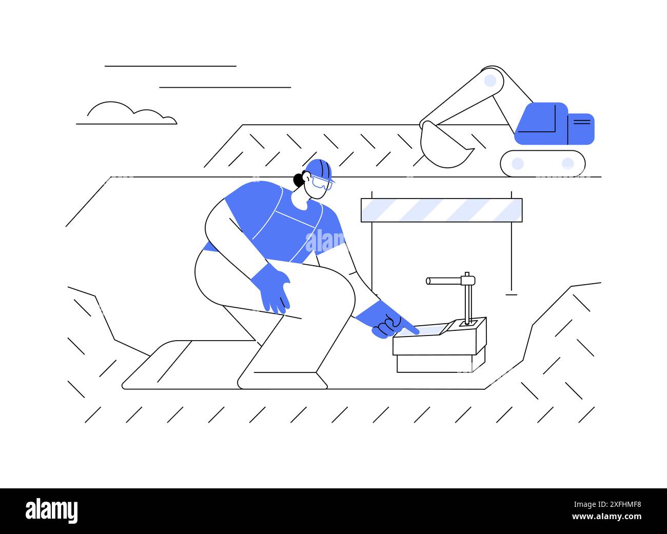 Soil compaction testing abstract concept vector illustration Stock ...