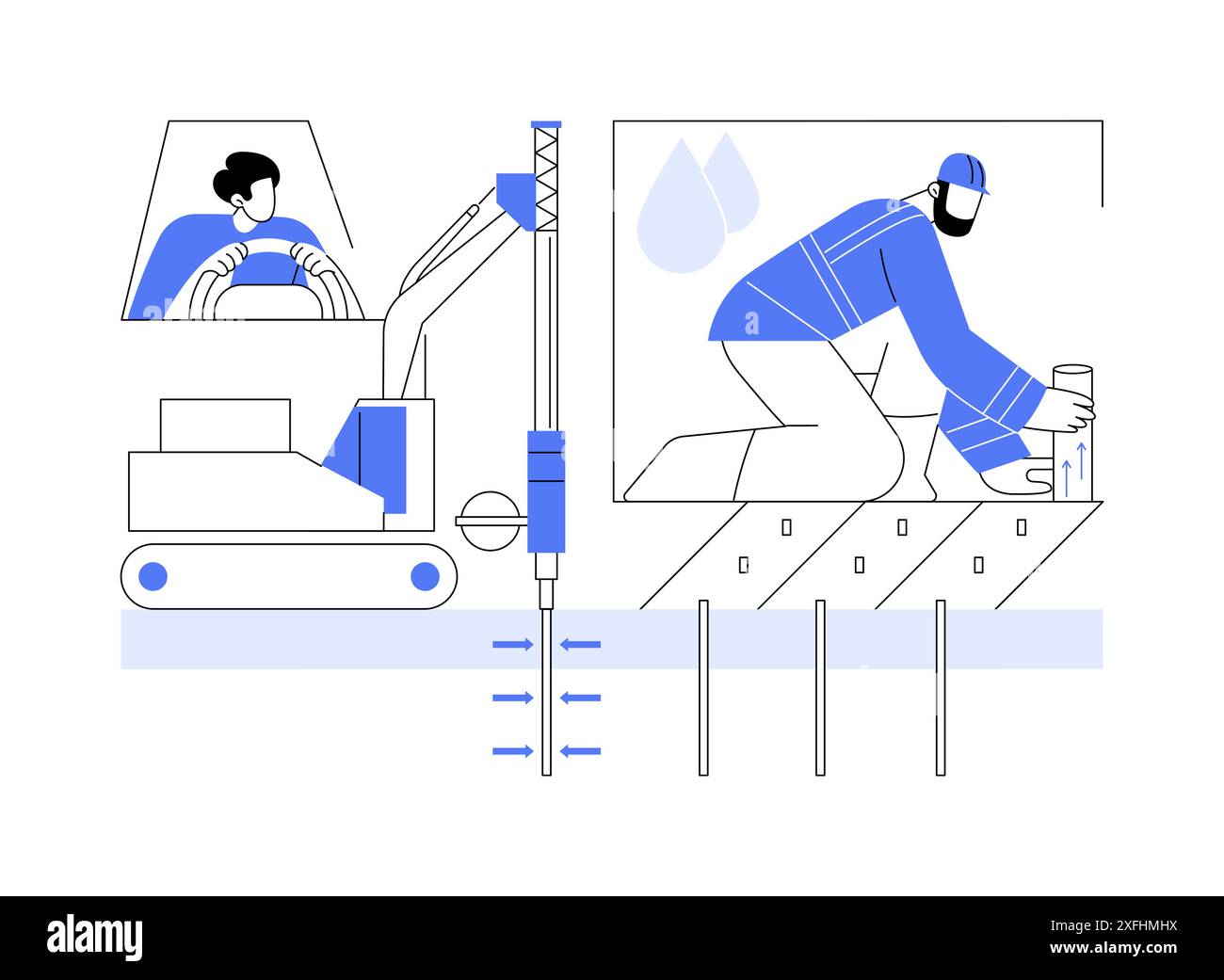 Vertical drain abstract concept vector illustration Stock Vector Image ...