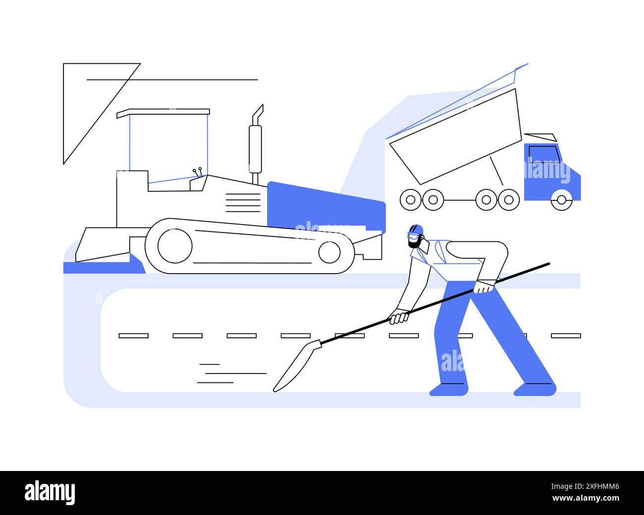 Asphalt paving abstract concept vector illustration Stock Vector Image ...