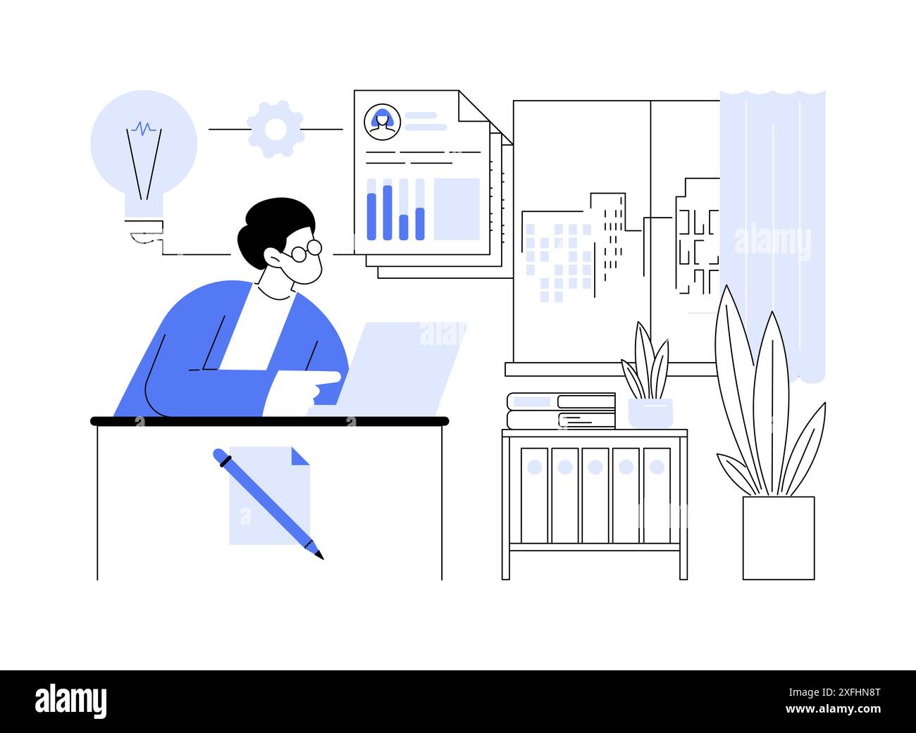 CV writing service abstract concept vector illustration Stock Vector ...