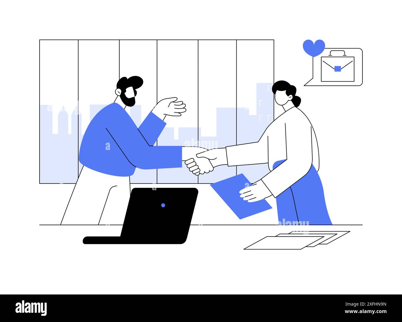 Getting a job abstract concept vector illustration Stock Vector Image ...