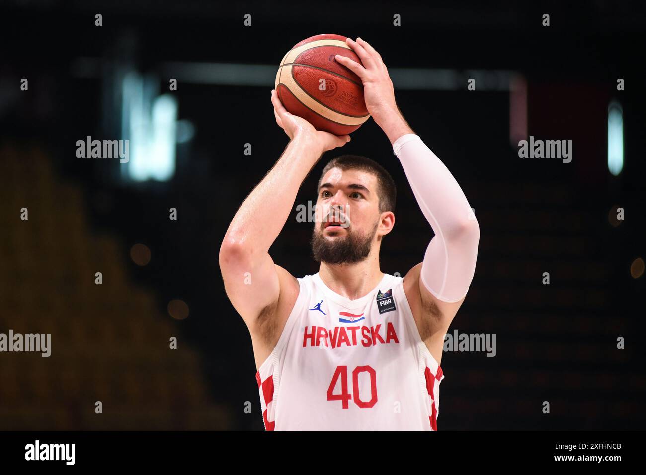 Ivica Zubac (Croatia). FIBA Olympic Qualifying Tournament. Piraeus 2024 ...