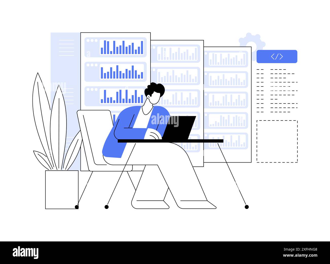 Database programming abstract concept vector illustration Stock Vector ...