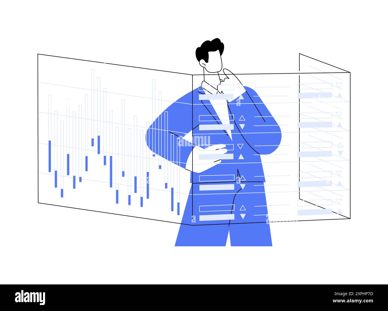 Stock market trader abstract concept vector illustration Stock Vector ...