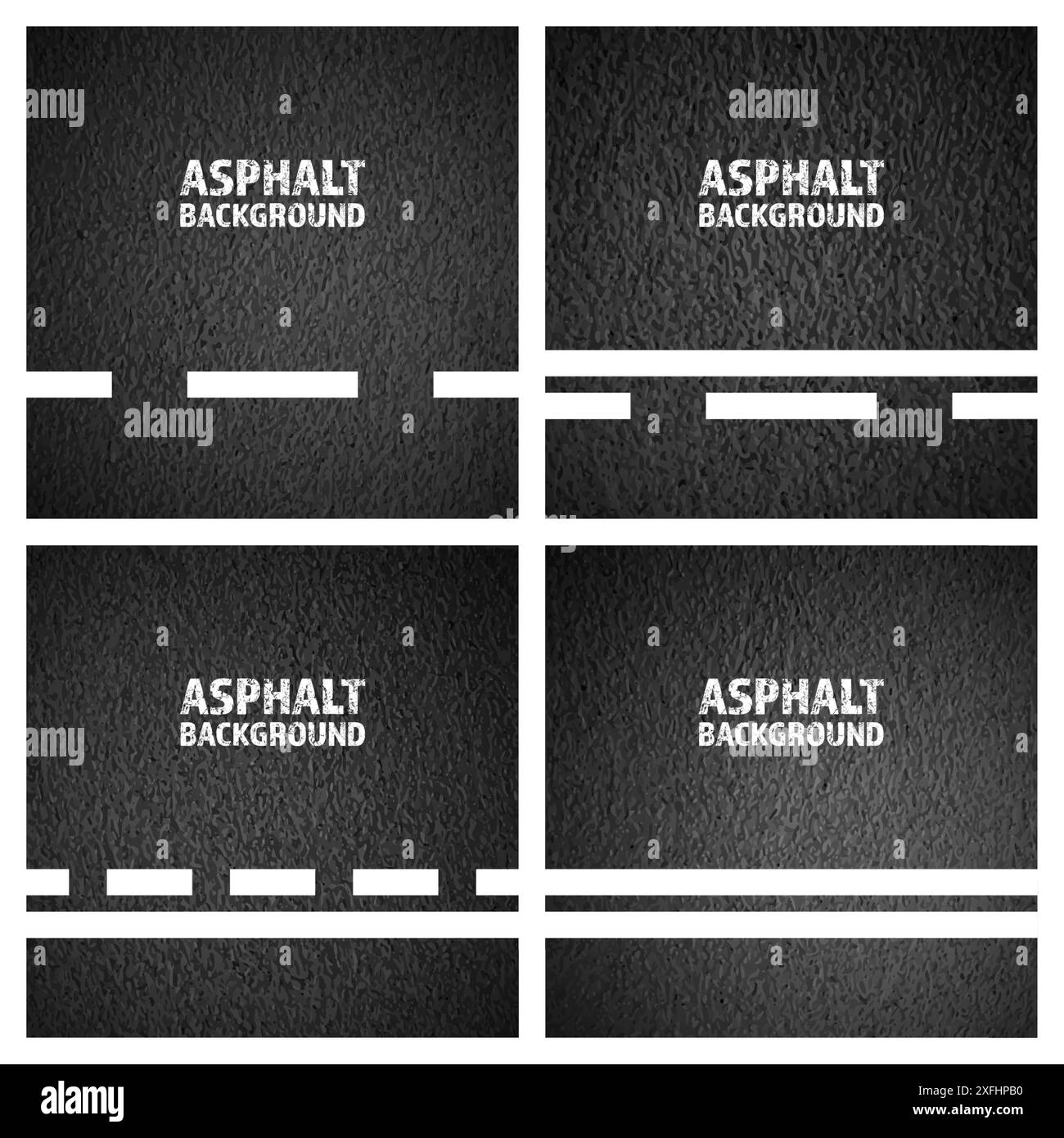 Asphalt road with white lane marking, concrete highway surface, texture ...