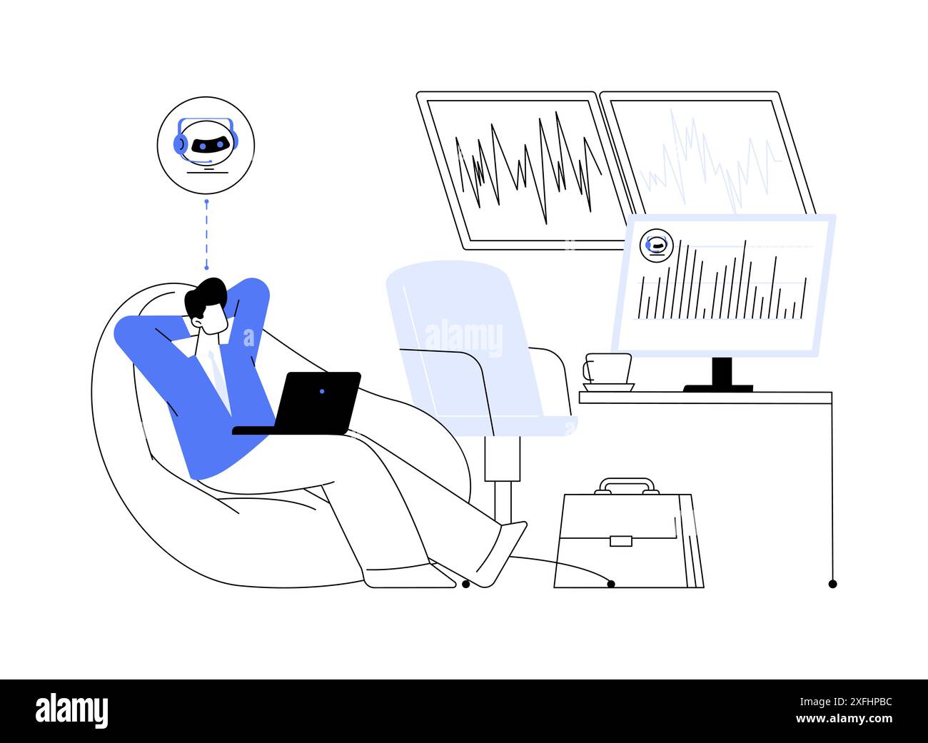 Trading bot abstract concept vector illustration Stock Vector Image ...