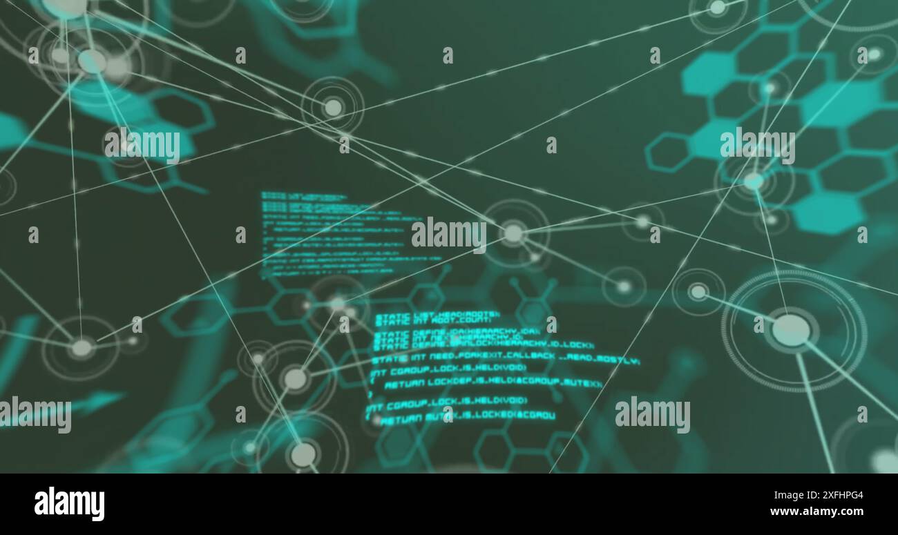 Image of connections and scientific data processing Stock Photo - Alamy