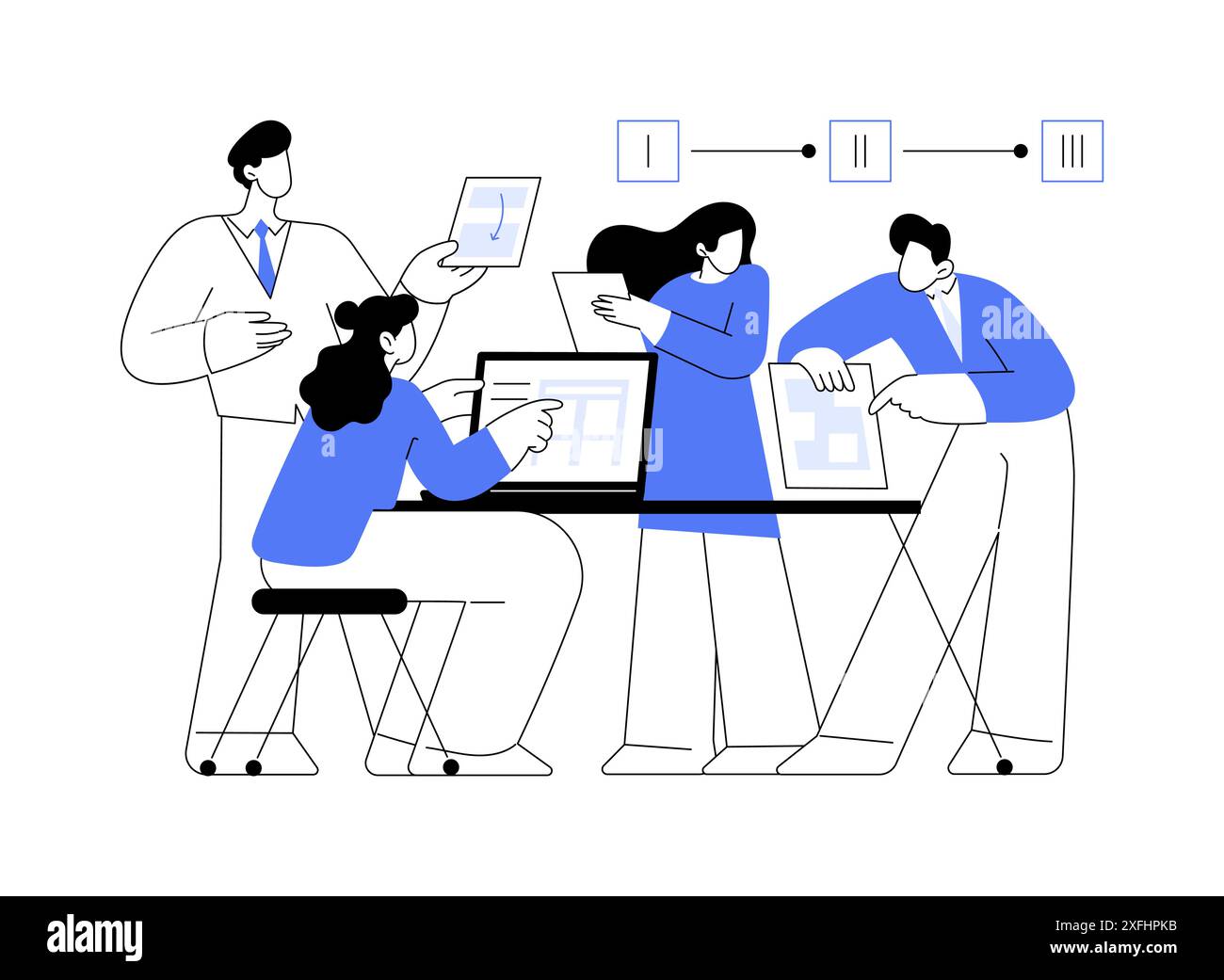 Developing a business plan abstract concept vector illustration Stock ...