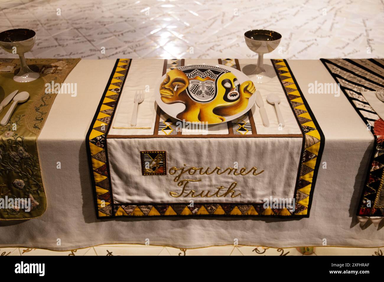A view of items displayed at the Brooklyn Museum in New York City Stock ...