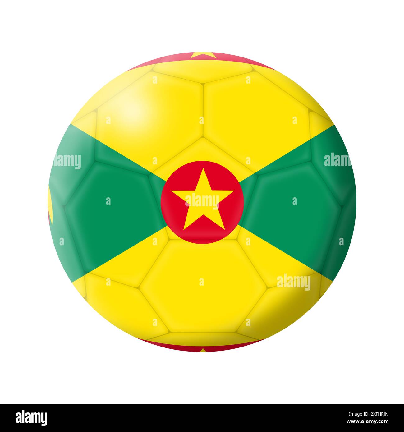Grenada soccer ball football with clipping path Stock Photo - Alamy