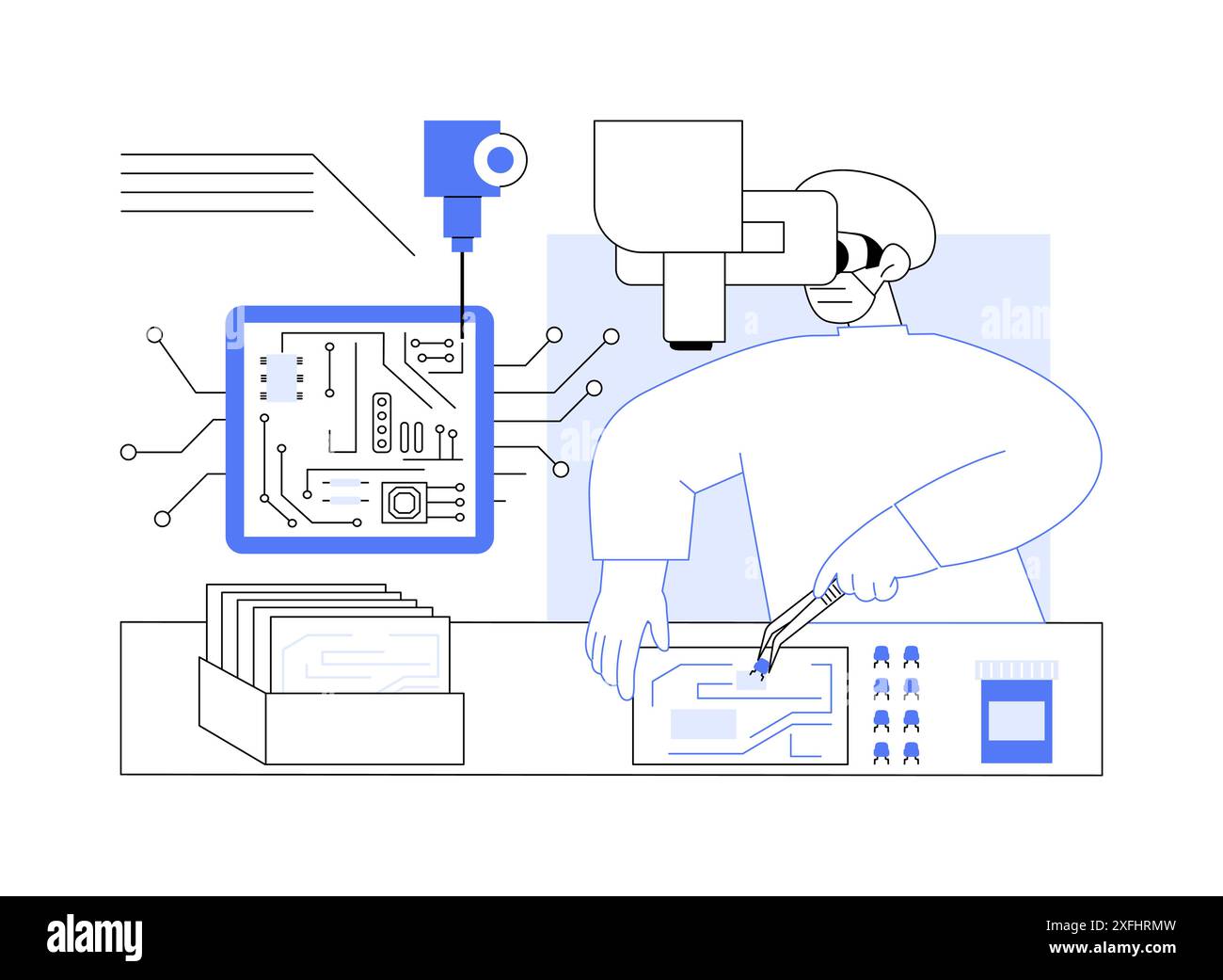 PCB assembling abstract concept vector illustration Stock Vector Image ...