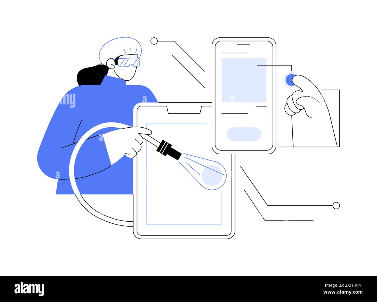 Touch screen integration abstract concept vector illustration Stock ...