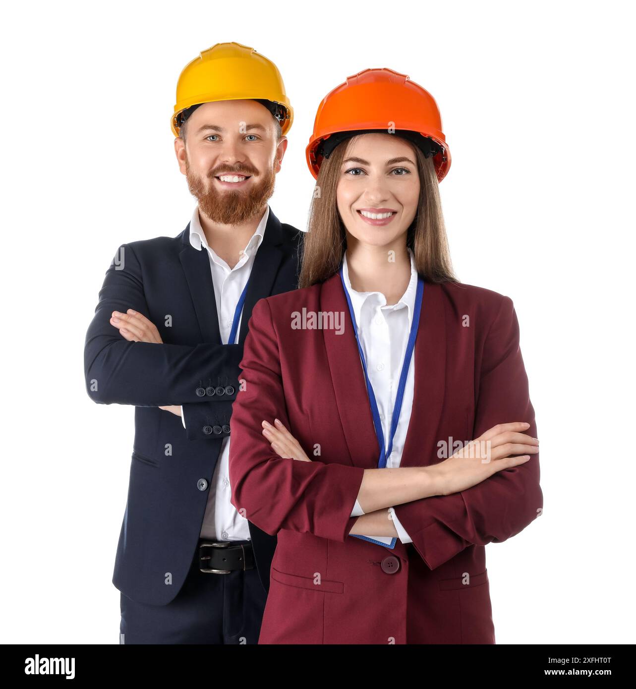 Portrait man woman engineers business hi-res stock photography and ...